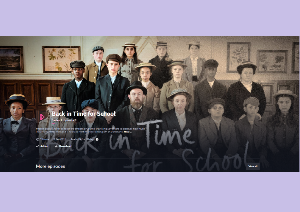 Things I’ve learned from ‘Back in Time for School’ – N S Ford